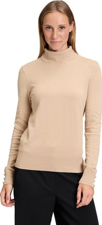 Betty Barclay Damen Rollkragenpullover Langarm 48, Beige