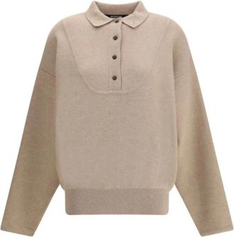 Jacquemus Femme, Pulls, Beige, Taille: 38 FR Pull Polo