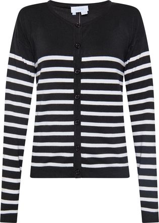 Usha Strickjacke Damen schwarz weiss