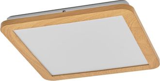 Osram Applique et plafonnier led orbis Disc, d&eacute;cor bois, 22 w, 1800 lm, 3000/4000 k, r&eacute;glable par interr. mural via Click cct, 30x30 cm, protection IP44