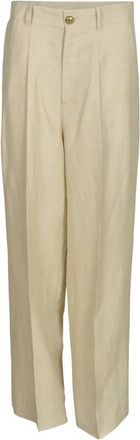 P.A.R.O.S.H. P.a.r.o.s.h., Femme, Pantalons, Beige, Taille: 40 FR Wide Pantalons