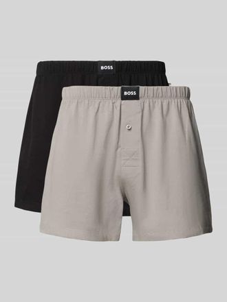 HUGO BOSS Regular Fit Boxershorts aus Baumwoll-Mix Modell 2P JERSEY BOXER