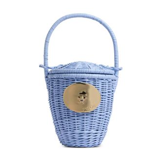 Patou unisex, Sacs, Bleu, Taille: ONE Size Wicker Bucket Bag