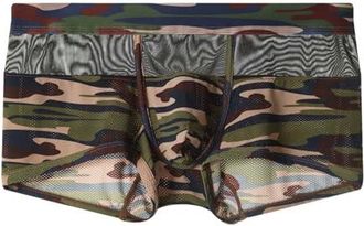 Generic Boxer pour homme - Doux et confortable - D&eacute;contract&eacute; - Respirant - En microfibre - Grande taille - R&eacute;tro - Culotte de sport &eacute;lastique, Vert arm&eacute;e., L