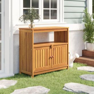 vidaXL Vidaxl - Table console de jardin 80x35x75 cm bois massif dacacia