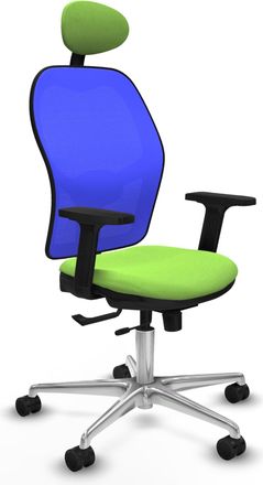 Piqueras y Crespo Chorquera Stuhl mit 2D-Armen, h&ouml;henverstellbarer Lendenwirbelst&uuml;tze und festem Kopfteil, ausgestattet mit Syncro/Traslack und eingespritztem Schaum, B