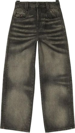 Diesel Jean Relaxed Taille Haute 1982 D-Hakou - Homme - Pantalons - Noir - Taille: W30