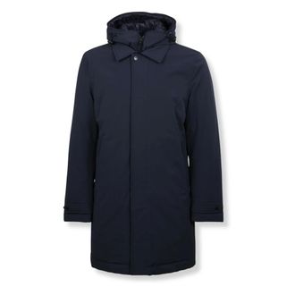 Woolrich Homme, Manteaux, Bleu, Taille: XL Stretch 2-in-1 Carcoat