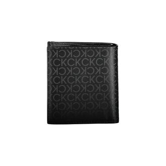 Calvin Klein Monogram Polyurethane Wallet - Black