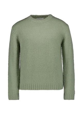 Juvia Herren Pullover gr&uuml;n Wolle unifarben