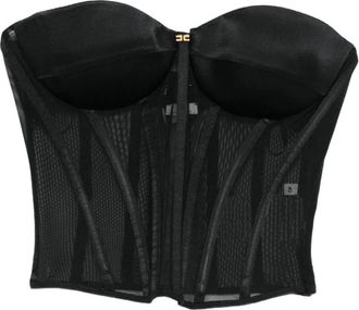 Elisabetta Franchi Femme, Sous-v&ecirc;tements, Noir, Taille: 38 FR Mesh Corset Top