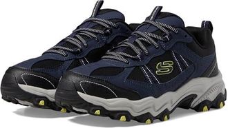 Skechers Homme Stamina at Upper Stitch Trekking Low Cut, Navy Synthetic/Mesh/Black Trim, 45 EU