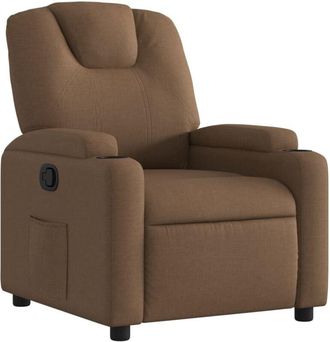 vidaXL Fauteuil inclinable Marron Tissu - Vidaxl