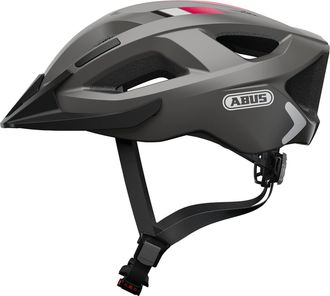 ABUS Stadthelm Aduro 2.0 - Allround-Fahrradhelm mit Licht - in sportivem Design für den Stadtverkehr - für Damen und Herren - Grau, Größe S
