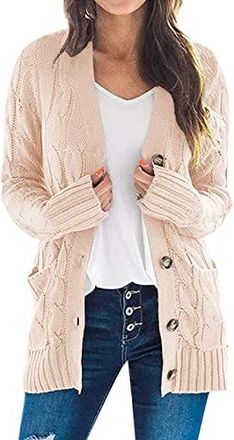 Generic Veste polaire Sherpa pour femme pour manteau en peluche confortable, patchwork, poches longues, cardigan ouvert à manches avant, manteau pour femme, m
