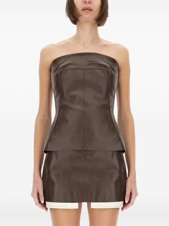 Rick Owens haut bustier &agrave; fermeture zipp&eacute;e - Marron