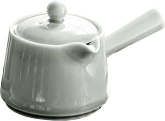 Amosfun Japanische Keramik Teekanne Mit Seitlichem Griff Glatte Oberfl&auml;che Kompakte K&uuml;chen Teekanne Hellgrau Langlebiges Material Vielseitig F&uuml;r Teezeremonien