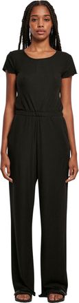 Urban Classics Damen Dames Rib Wid Leg Jumpsuit, Schwarz, L EU