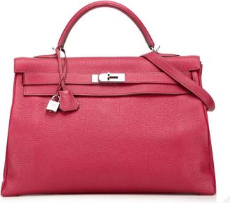 Hermès 2010 Togo Kelly II Retourne Satchel-Tasche 35cm - Rot