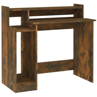 vidaXL Vidaxl - Schreibtisch mit LEDs R&auml;uchereiche 97x45x90 cm Holzwerkstoff