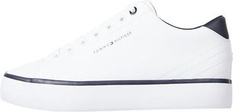 Tommy Hilfiger Baskets Vulcanisées Homme Basses, Blanc (White), 42