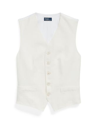 Ralph Lauren LINEN-FRONT VEST