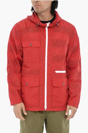 Woolrich Windbreaker DEEPSIX MOUNTAIN in Nylon With Hood size Xxl