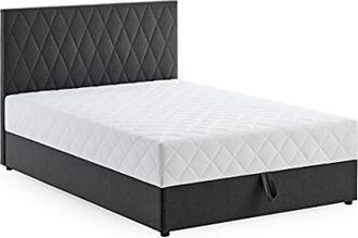 Atlantic Home Collection Stauraumbett Benita, mit Taschenfederkern 140 x 200 cm Anthrazit