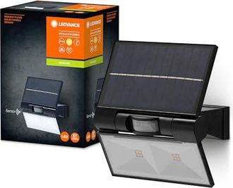 Ledvance ENDURA SOLAR DOUBLE Sensor - Projecteur solaire, projecteur à LED avec détecteur de mouvement et détecteur de lumière du jour, éclairage extérieur ave