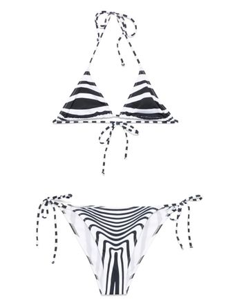 Jean Paul Gaultier bikini Mariniere Body Morphing - Blanc