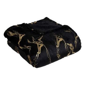 Fééric Lights & Christmas Atmosphera - Plaid marbre doré 130x180