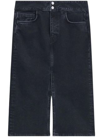 Filippa K jupe Trucker en jean - Noir