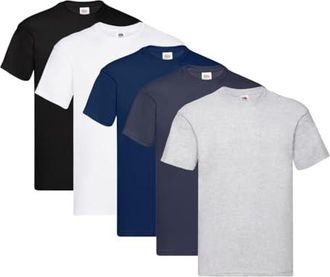 Fruit Of The Loom Original Lot de 5 t-shirts pour homme, XXL