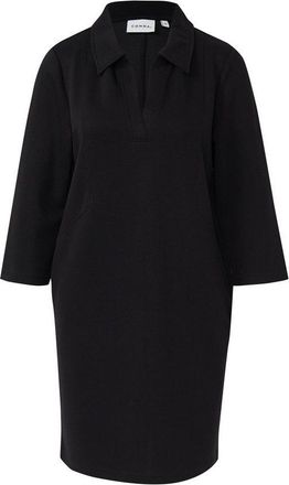 Comma Minikleid Kleid Kurzes Jerseykleid mit Polokragen und Eingrifftaschen