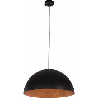 Licht-Erlebnisse Licht-erlebnisse - Lampe &agrave; suspendre Noir Cuivre &oslash; 50 cm E27 Lampe &agrave; suspendre Salon Salle &agrave; manger
