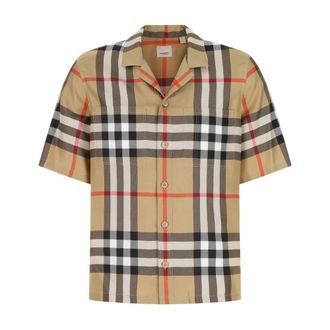 Burberry Embroidered Silk Shirt - - Shirts - Herren - Mehrfarbig - L
