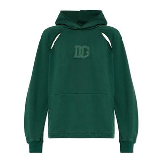 Dolce & Gabbana Homme, Sweatshirts et sweats &agrave; capuche, Vert, Taille: L SweaT-shirt &agrave; fentes d&eacute;coratives