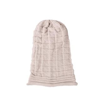 Generic B 58 Bonnet tricot&eacute; chaud tendance pour femme Bonnet en laine Bonnet d&eacute;contract&eacute; pour fille Casquette dhiver, beige, taille unique