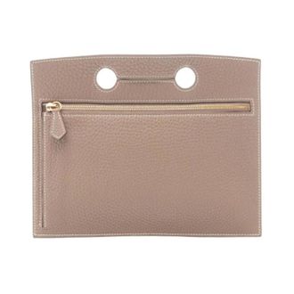 Herm&egrave;s Pre-owned Vintage Clutch - Femme - Pre-owned - Gris - Taille: ONE Size