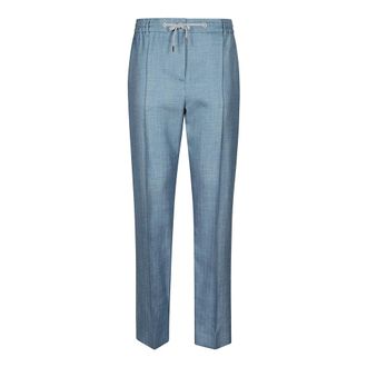 Eleventy Femme, Pantalons, Bleu, Taille: 36 FR Tapered Pantalons