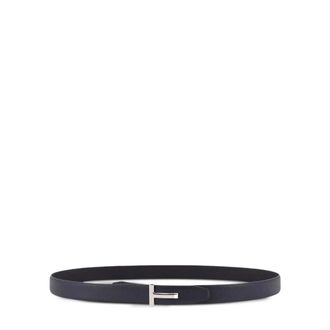 Tom Ford Soft Grain Leather Reversible T Belt 30 mm - - Accessories - Herren - Blau - 95 CM