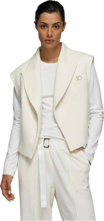 10 Days Femme, Vestes, Blanc, Taille: 36 FR Blazer sans Manches Oversize