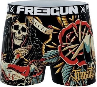 Freegun Boxer Homme Microfibre Rock & Tattoo HYRAW (XXL, Trust No One)