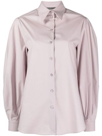 Alberta Ferretti Hemd mit Ballon&auml;rmeln - Violett