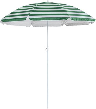 Harbour Housewares Strandsonnenschirm aus Metall - 1,8 M - Grüner Streifen