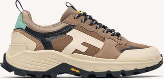 Faguo Baskets marron clair et beige - HAZEL MONSTERA