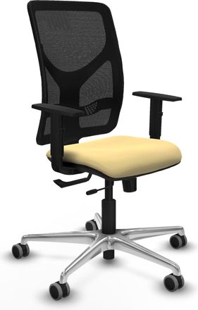 Piqueras y Crespo B&uuml;rostuhl mit verstellbarer R&uuml;ckenlehne, 1D-Armlehnen, h&ouml;henverstellbare Lendenwirbelst&uuml;tze, ausgestattet mit Syncro/Traslack und Schneideschaum, Schw