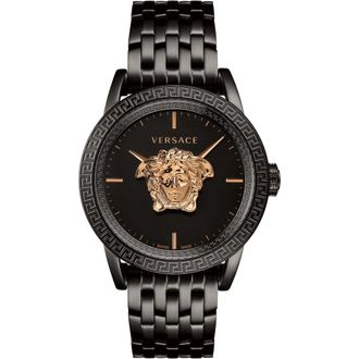 Versace Empire Herrenuhr Schwarz Stahl 3D Medusa Logo - - Accessories - Herren - Schwarzk - ONE SIZE