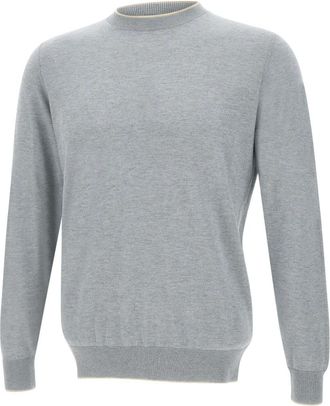 FILIPPO DE LAURENTIIS Homme, Pulls, Gris, Taille: S Pull en Cachemire Homme Gris Clair