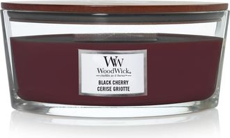 Woodwick Ellipsenförmige WoodWick Duftkerze mit knisterndem Docht, Radish & Rhubarb, bis zu 50 Stunden Brenndauer